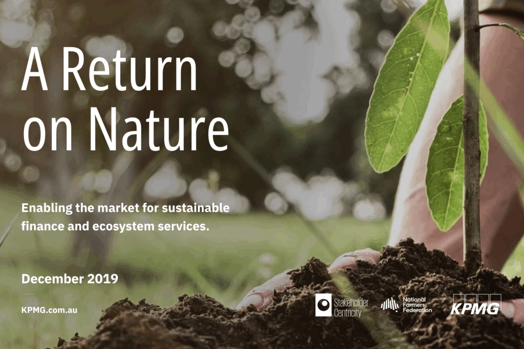 A Return on Nature: Enabling the Market for Sustainable Finance and ...