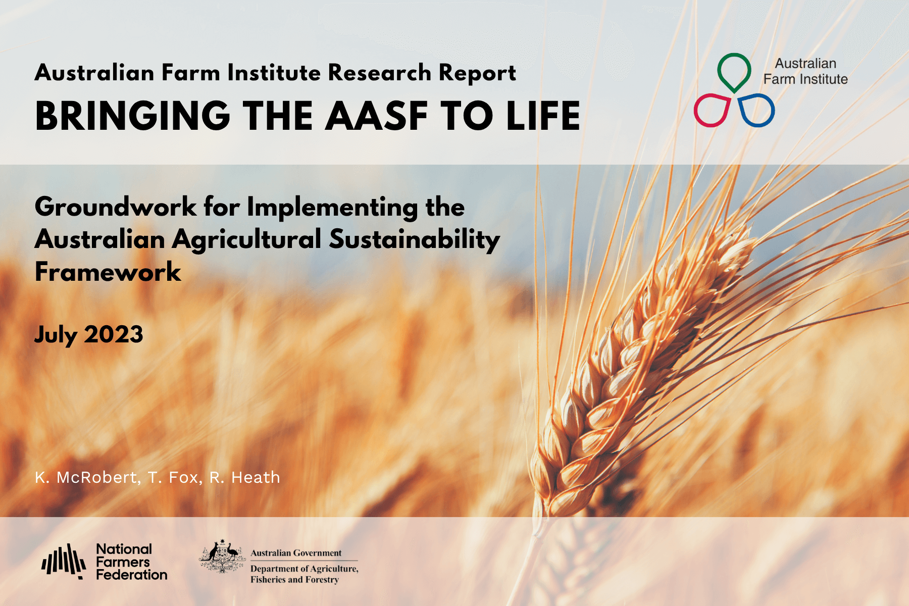 Bringing the AASF to Life: Groundwork for Implementing the Australian ...